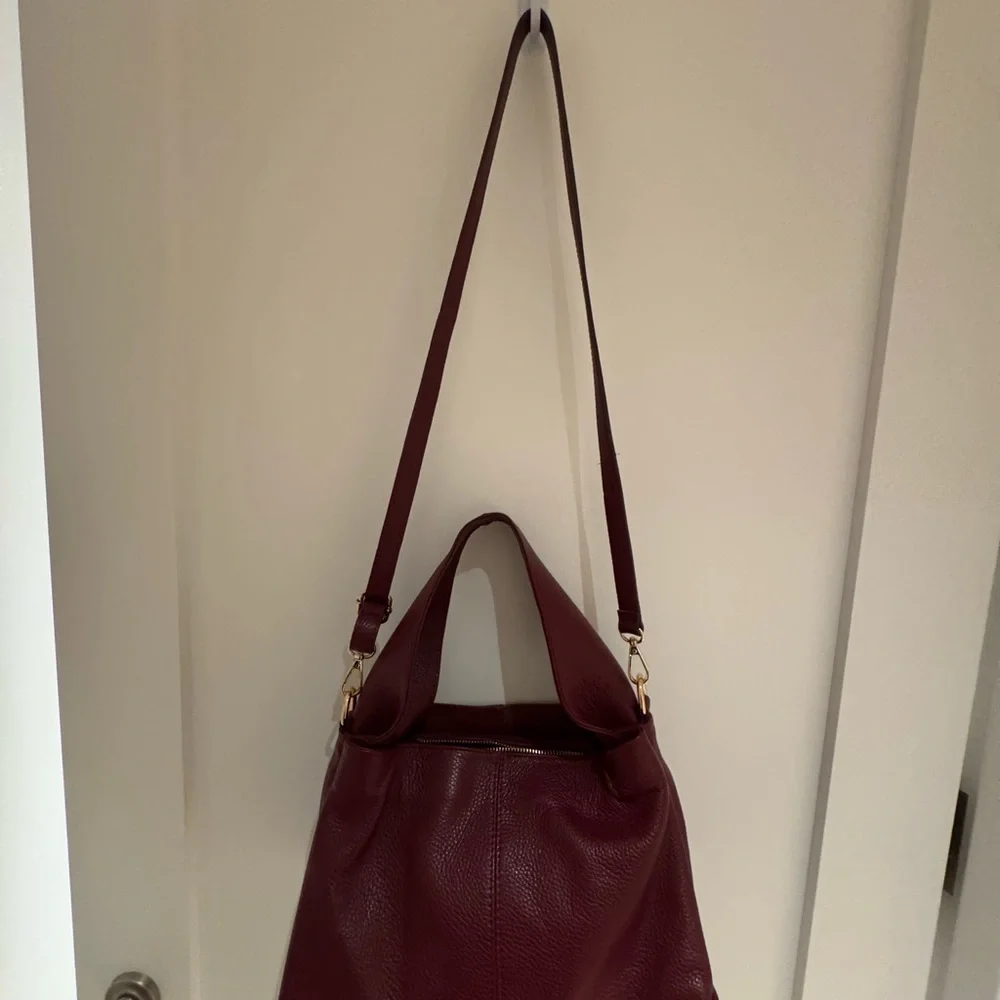 HHB Imports | Bags | Chic Burgundy Hobo Bag | Poshmark